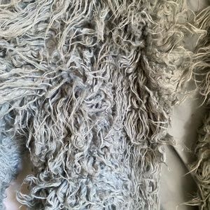 H&M | Jackets & Coats | Dusty Blue Fuzzy Jacket | Poshmark